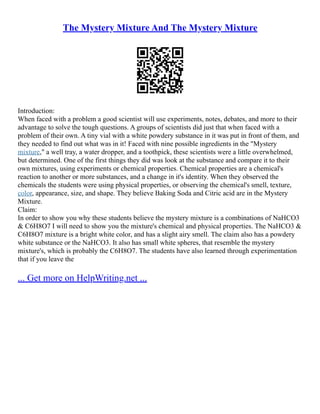 Separation Lab Report | PDF