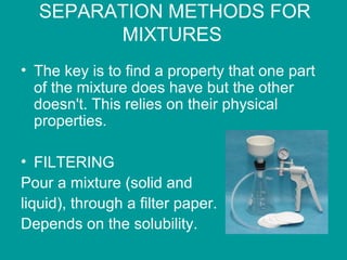 Separation methods for mixtures | PPT