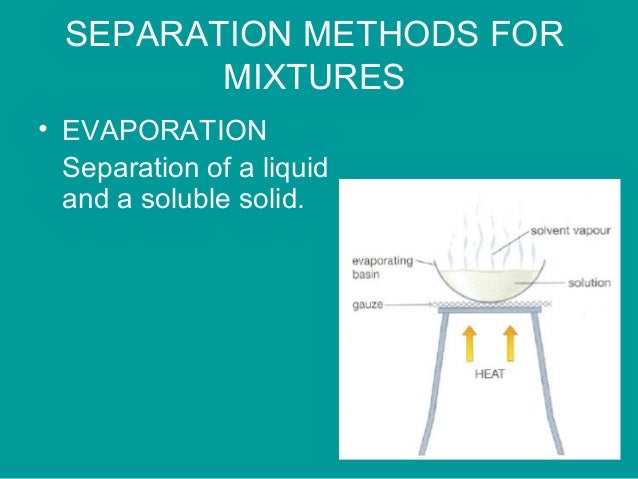 Separation methods for mixtures