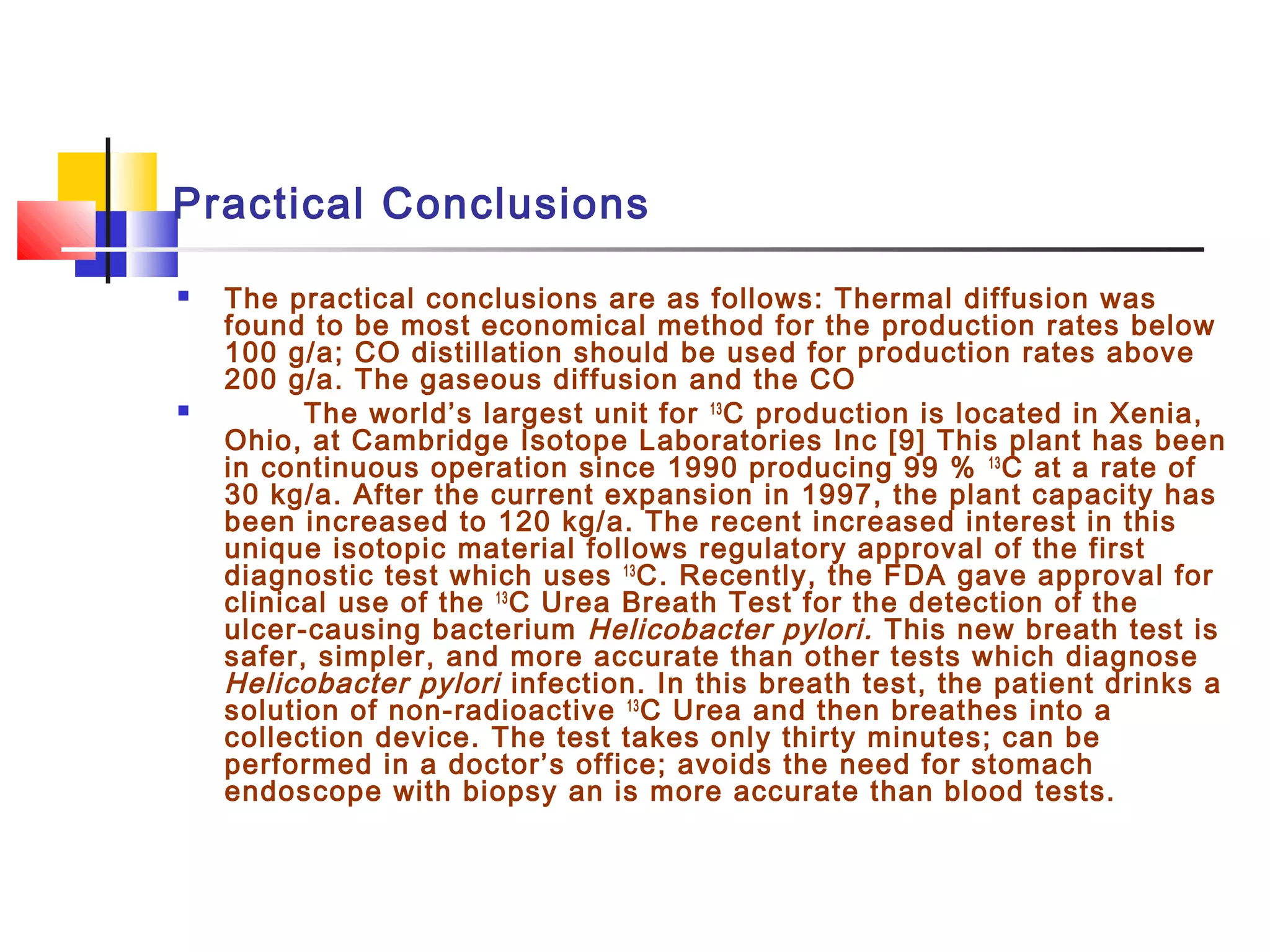 Separation of carbon 13 by thermal diffusion | PPT