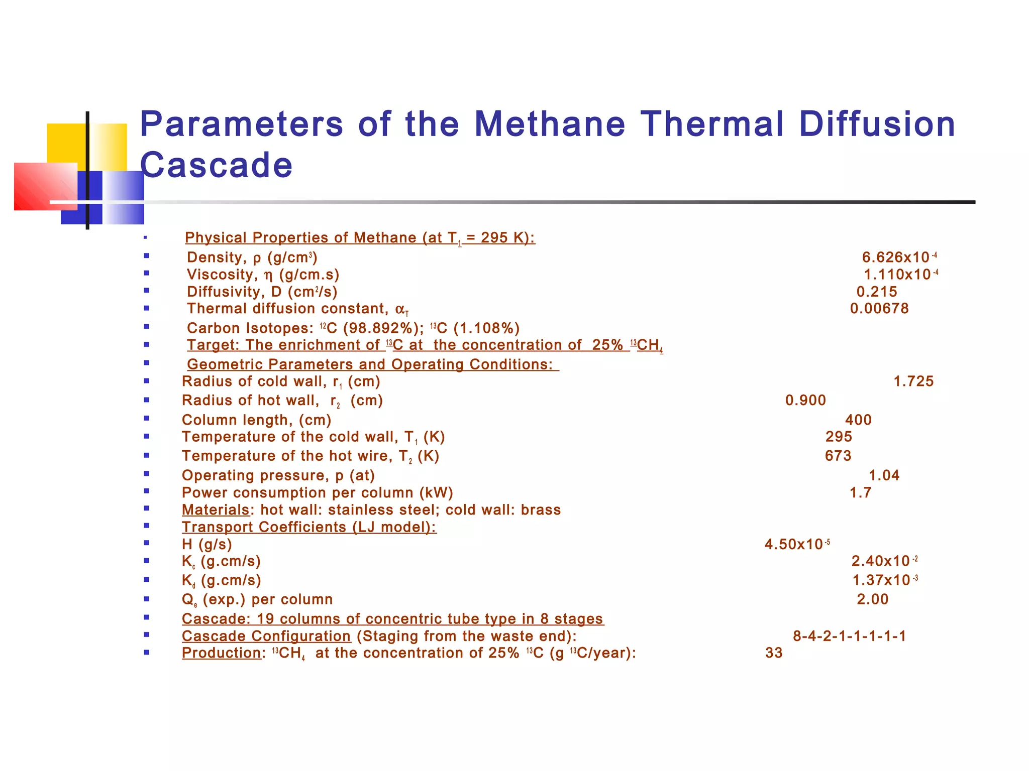 Separation of carbon 13 by thermal diffusion | PPT