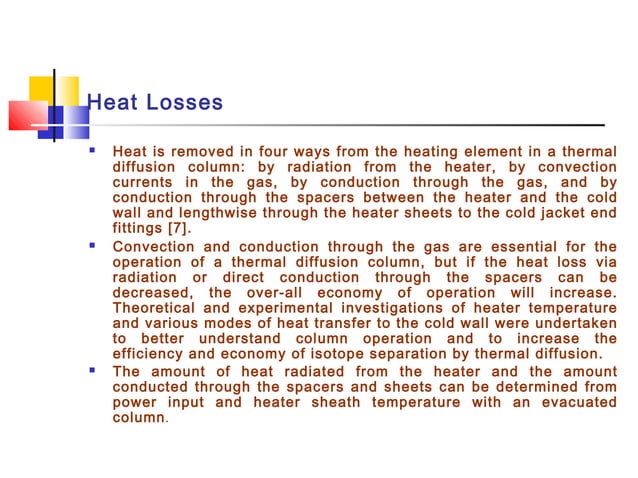 Separation of carbon 13 by thermal diffusion | PPT
