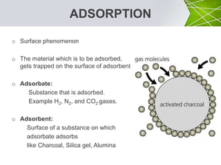 Separation of CO2 and Moisture from biogas by Adsorption method | PPTX
