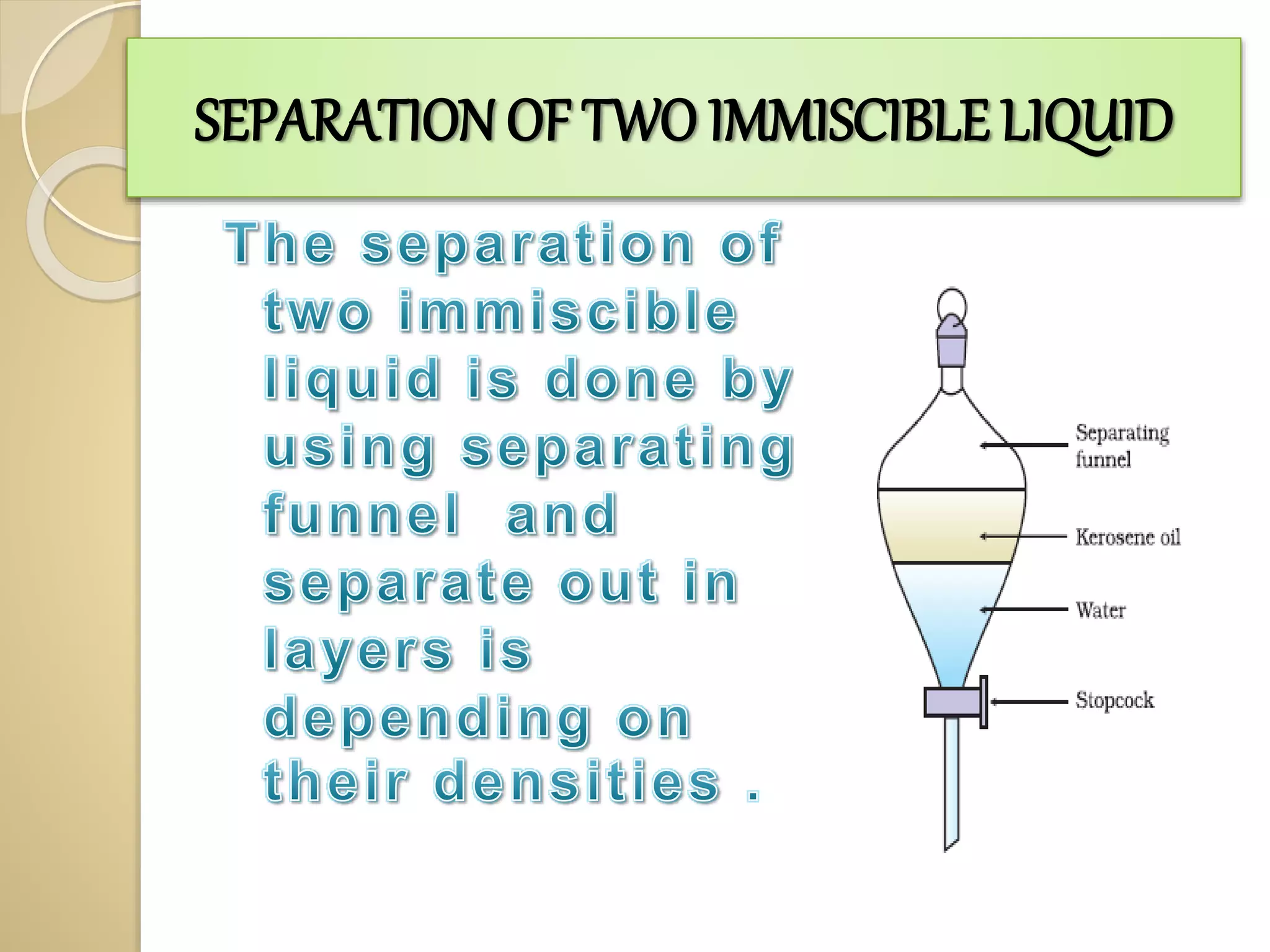 Separation of components of mixtures | PPTX | Chemistry | Science