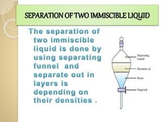 Separation of components of mixtures | PPTX | Chemistry | Science