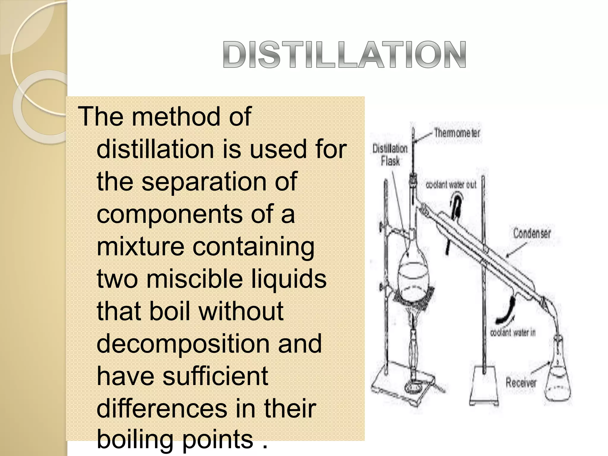 Separation of components of mixtures | PPTX