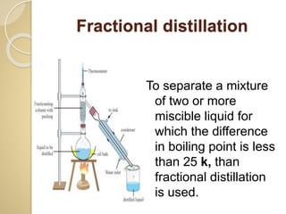 Separation of components of mixtures | PPTX