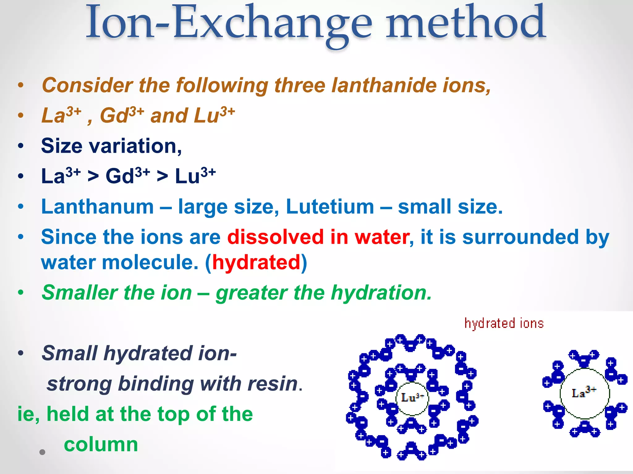 Separation of lanthanides | PPTX