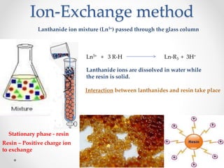Separation of lanthanides | PPTX