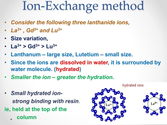 Separation of lanthanides | PPTX