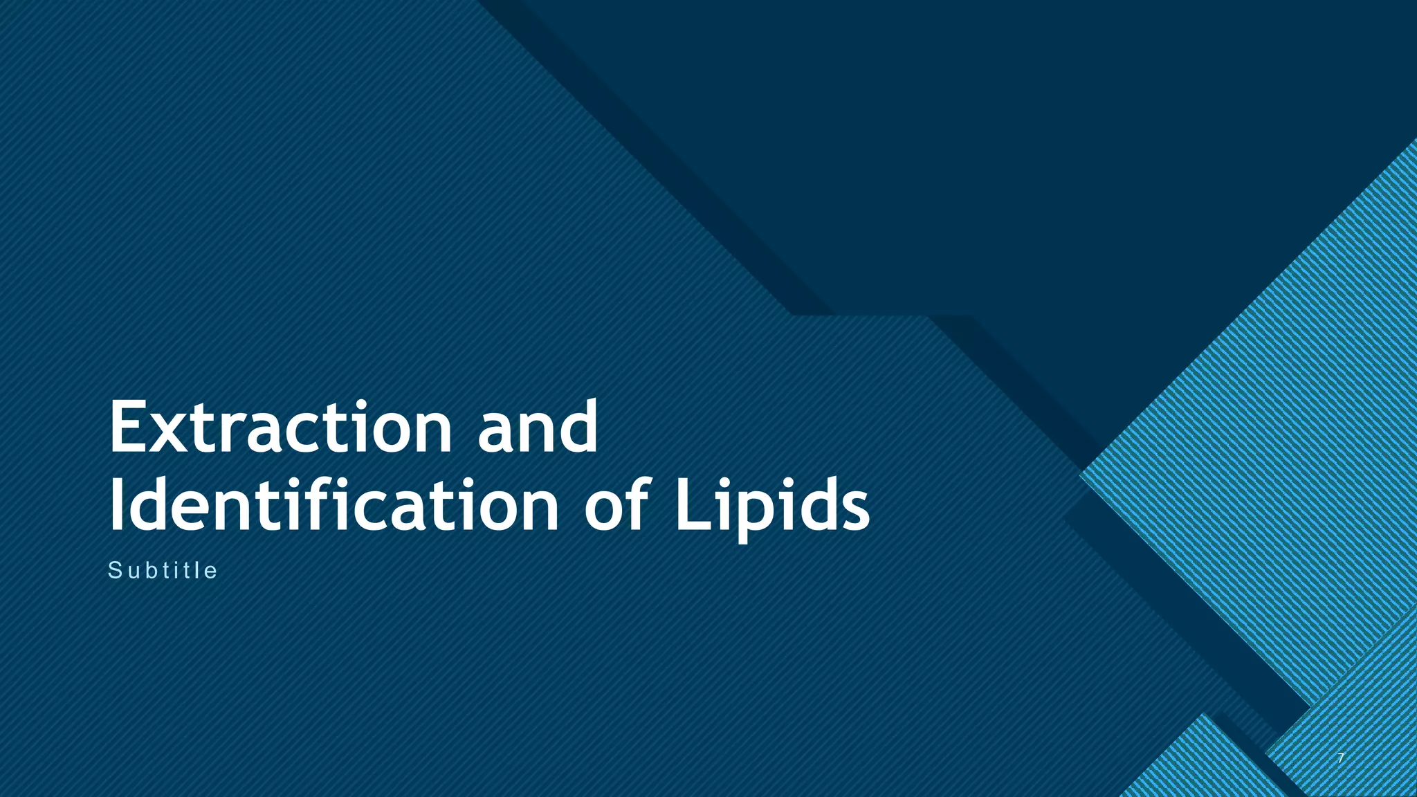 Separation and Identification of Lipids by Gel Electrophoresis | PPTX