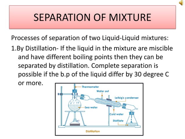 Separation of mixtures | PPTX
