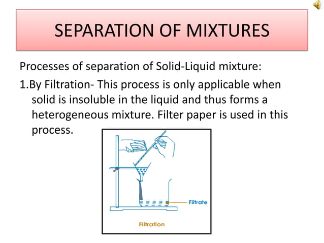 Separation of mixtures | PPTX