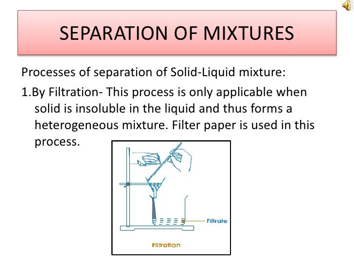 Separation of mixtures
