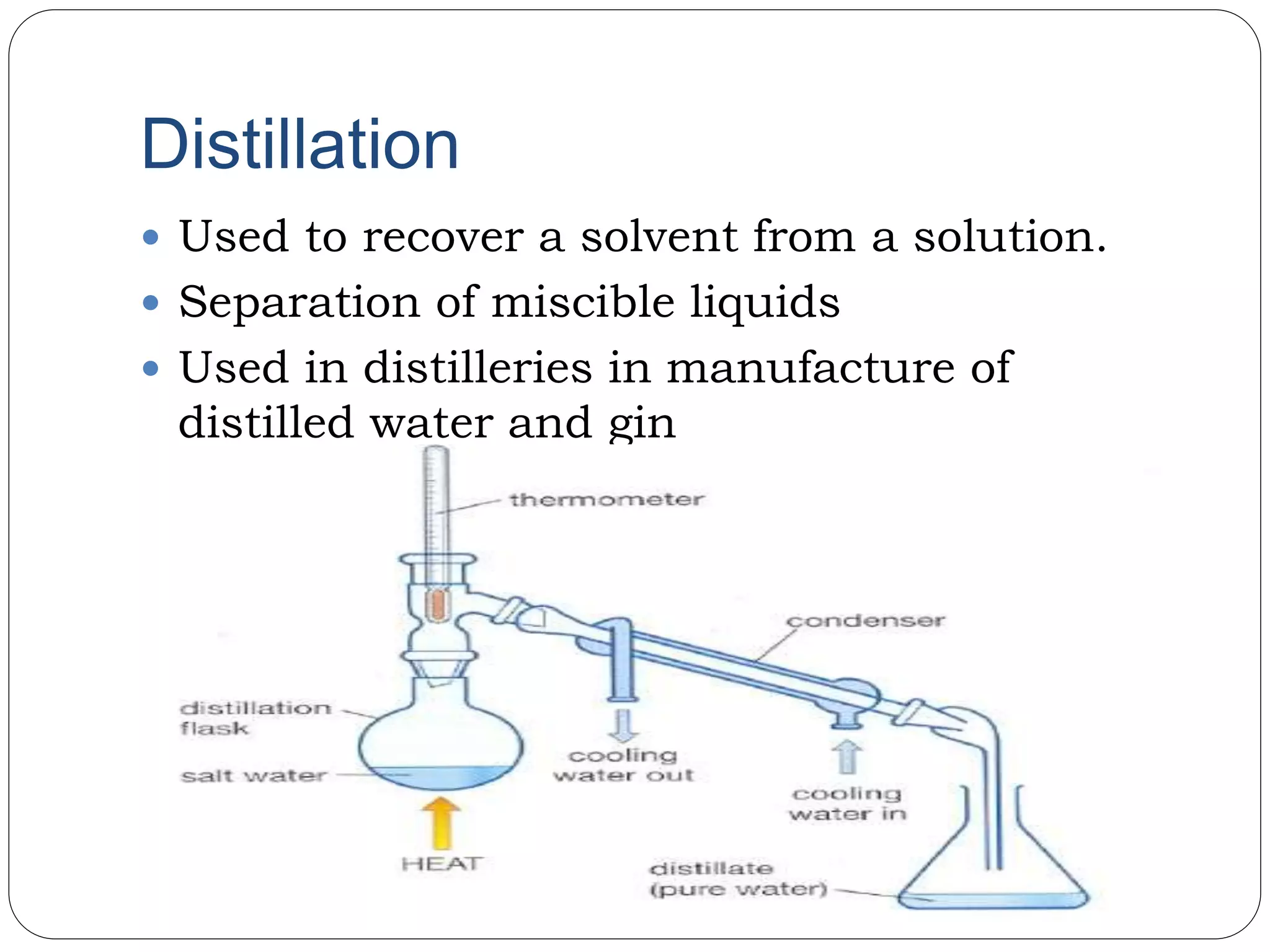 Separationof mixtures andpurification of chemicalsubstances | PPTX