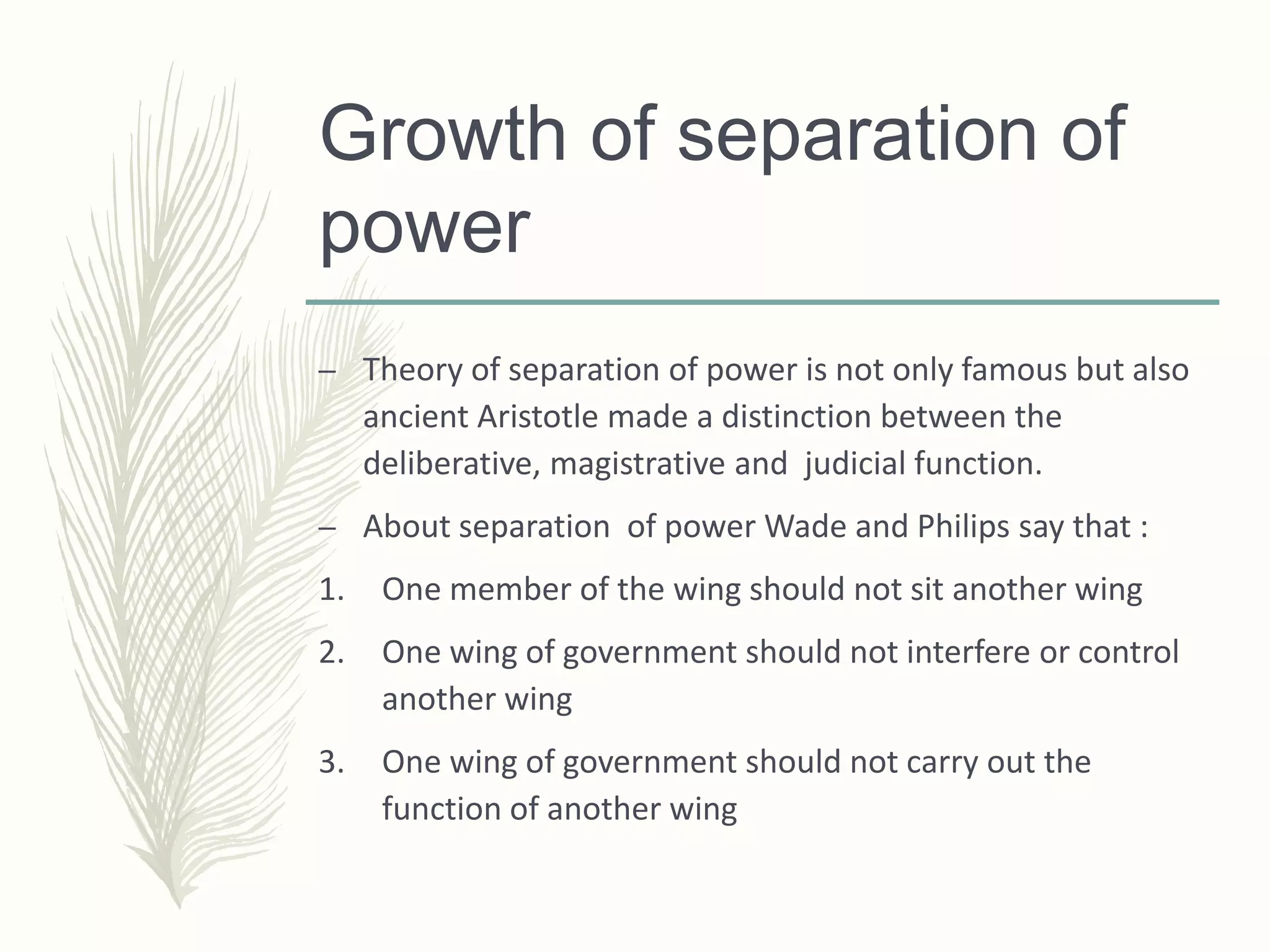 Separation of power and checks and balances | PPTX