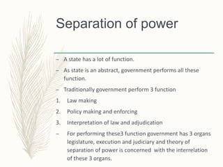 Separation of power and checks and balances | PPTX