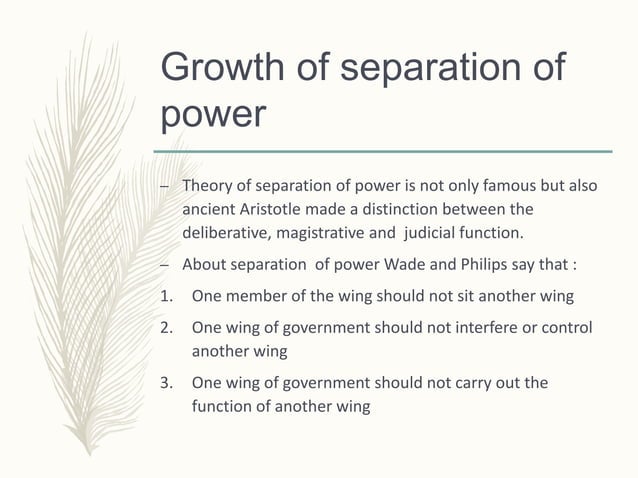 Separation of power and checks and balances | PPTX