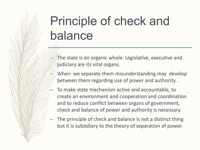 Separation of power and checks and balances | PPTX