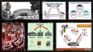Separation of power in 3 countries USA, UK and India class 11th | PPTX