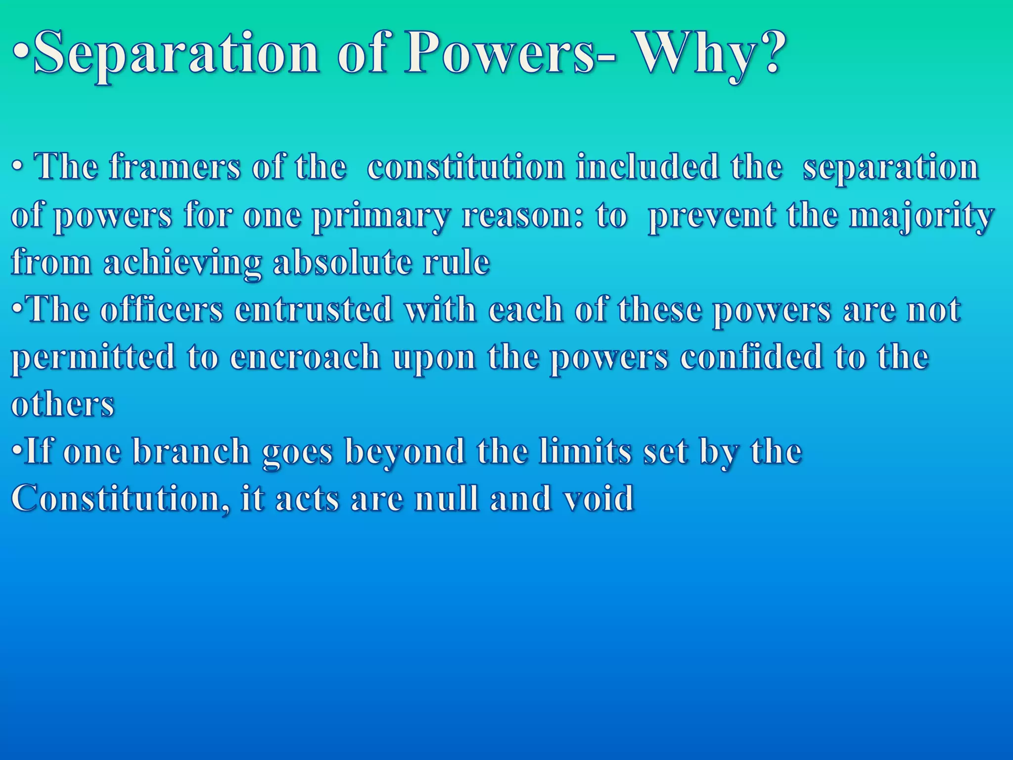 Separation of powers | PPTX | Civic affairs | Politics