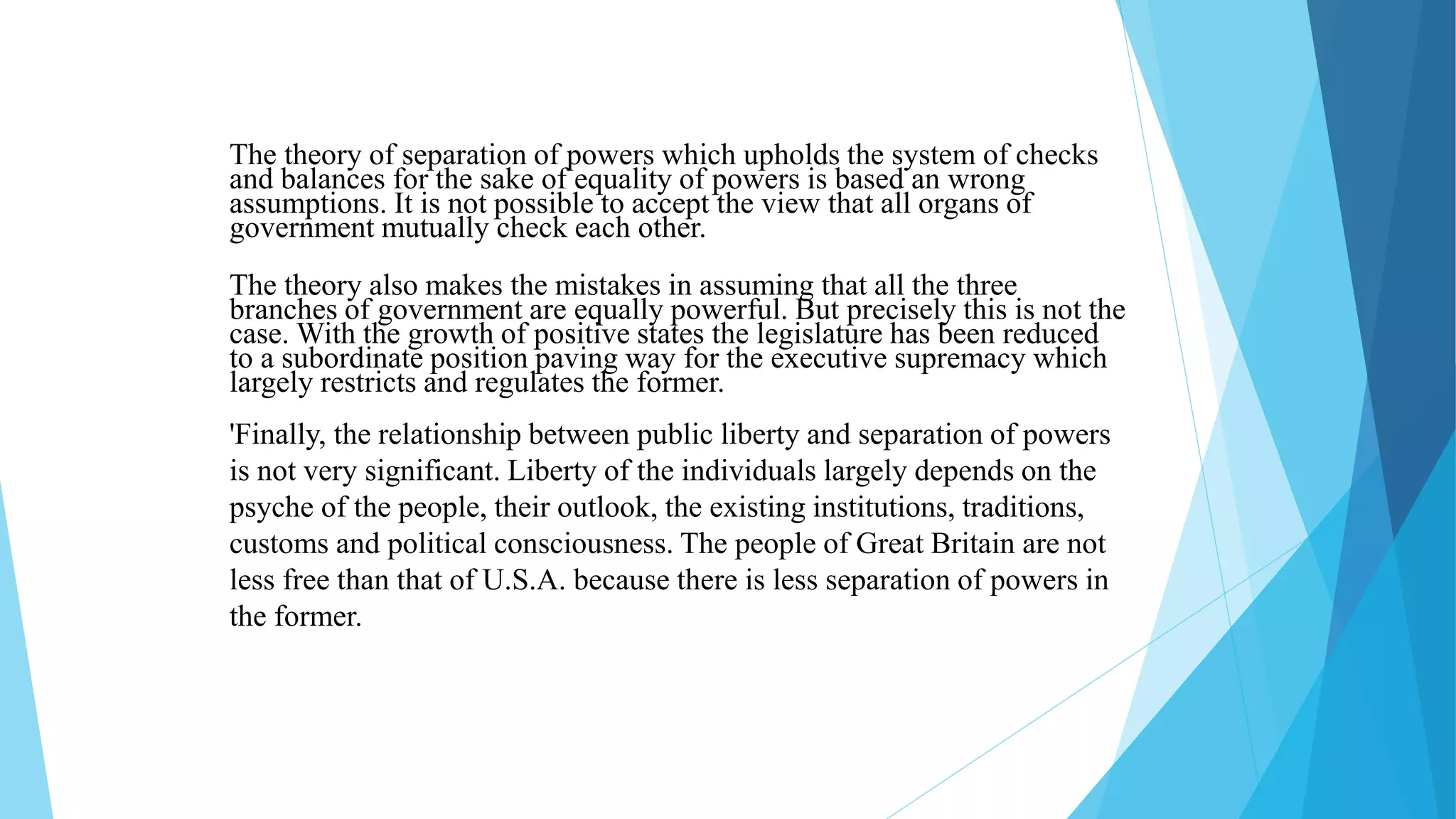 Separation of powers | PPTX