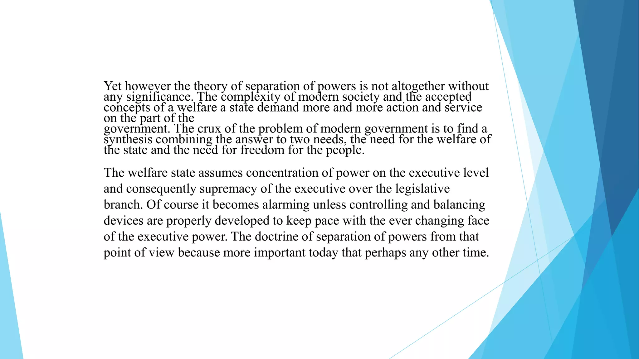 Separation of powers | PPTX