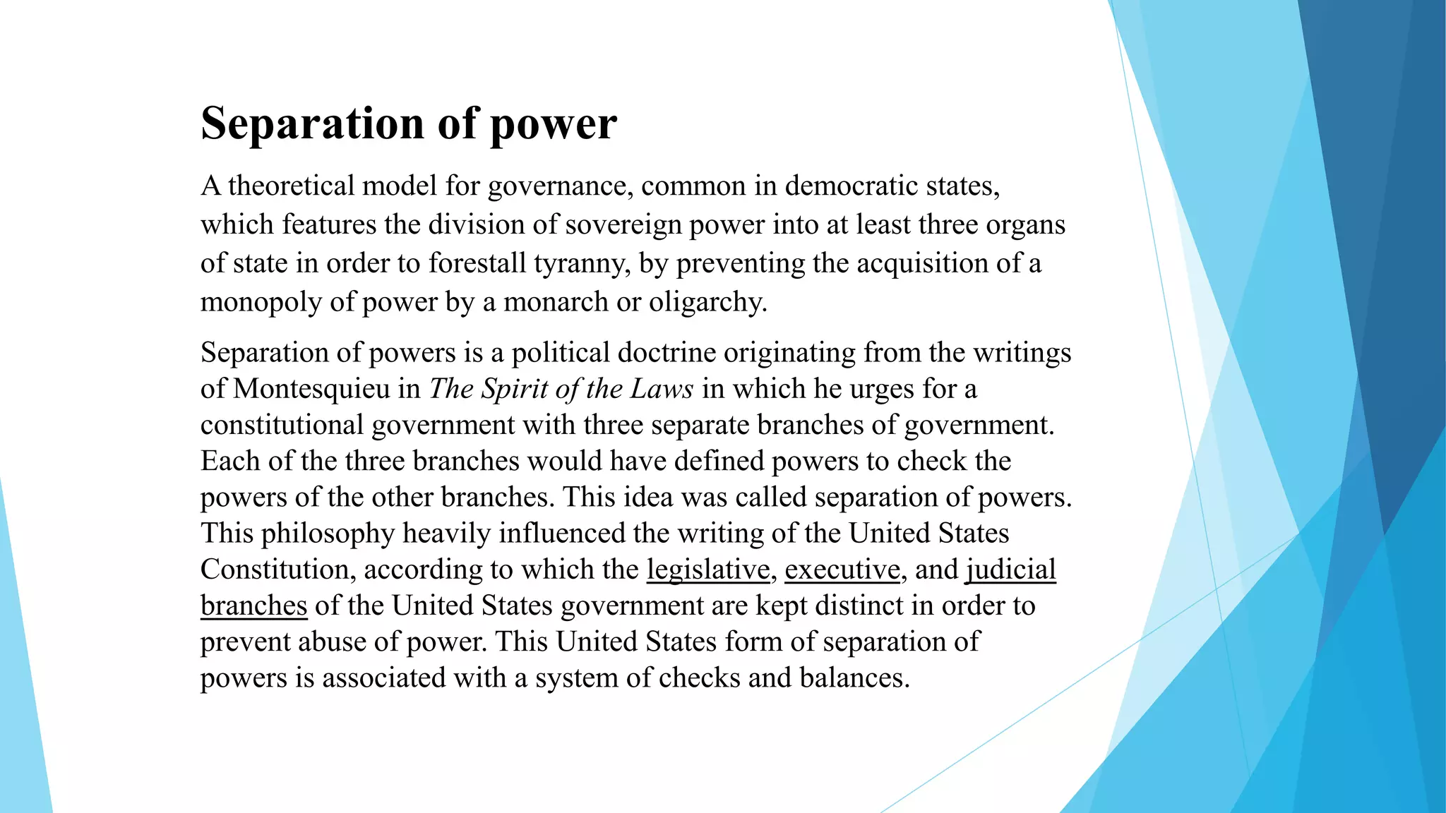 Separation of powers | PPT