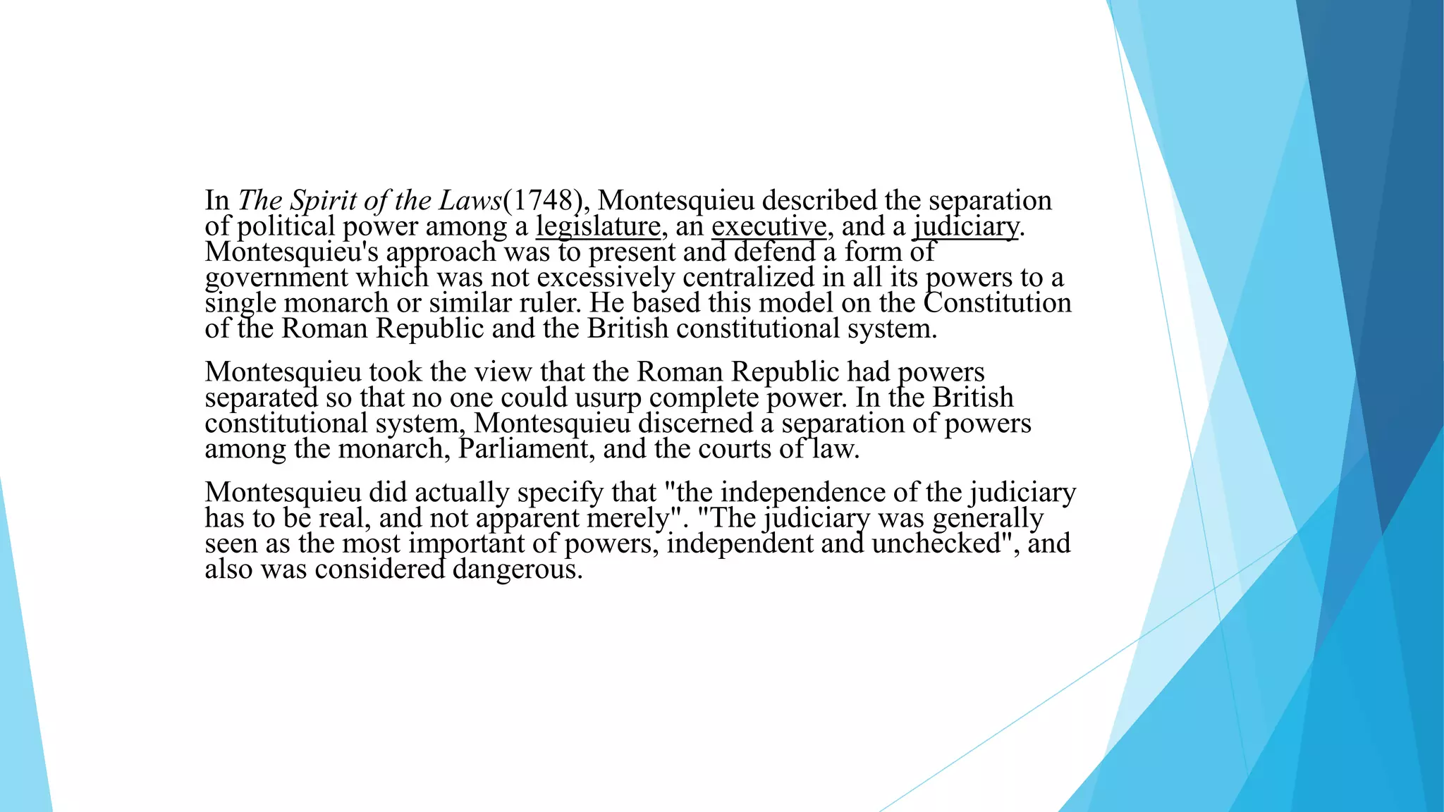 Separation of powers | PPTX