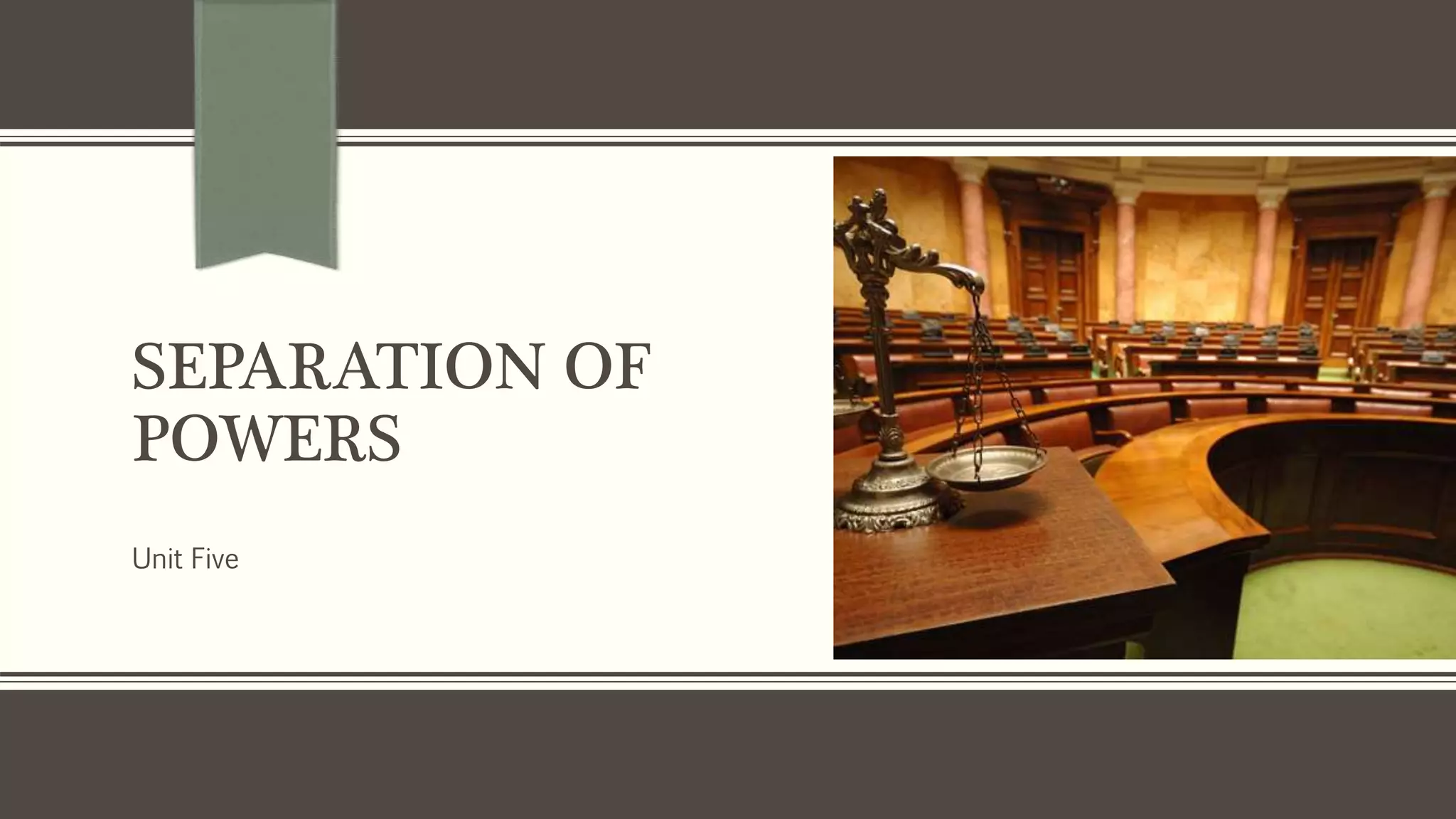 Separation of powers | PPTX