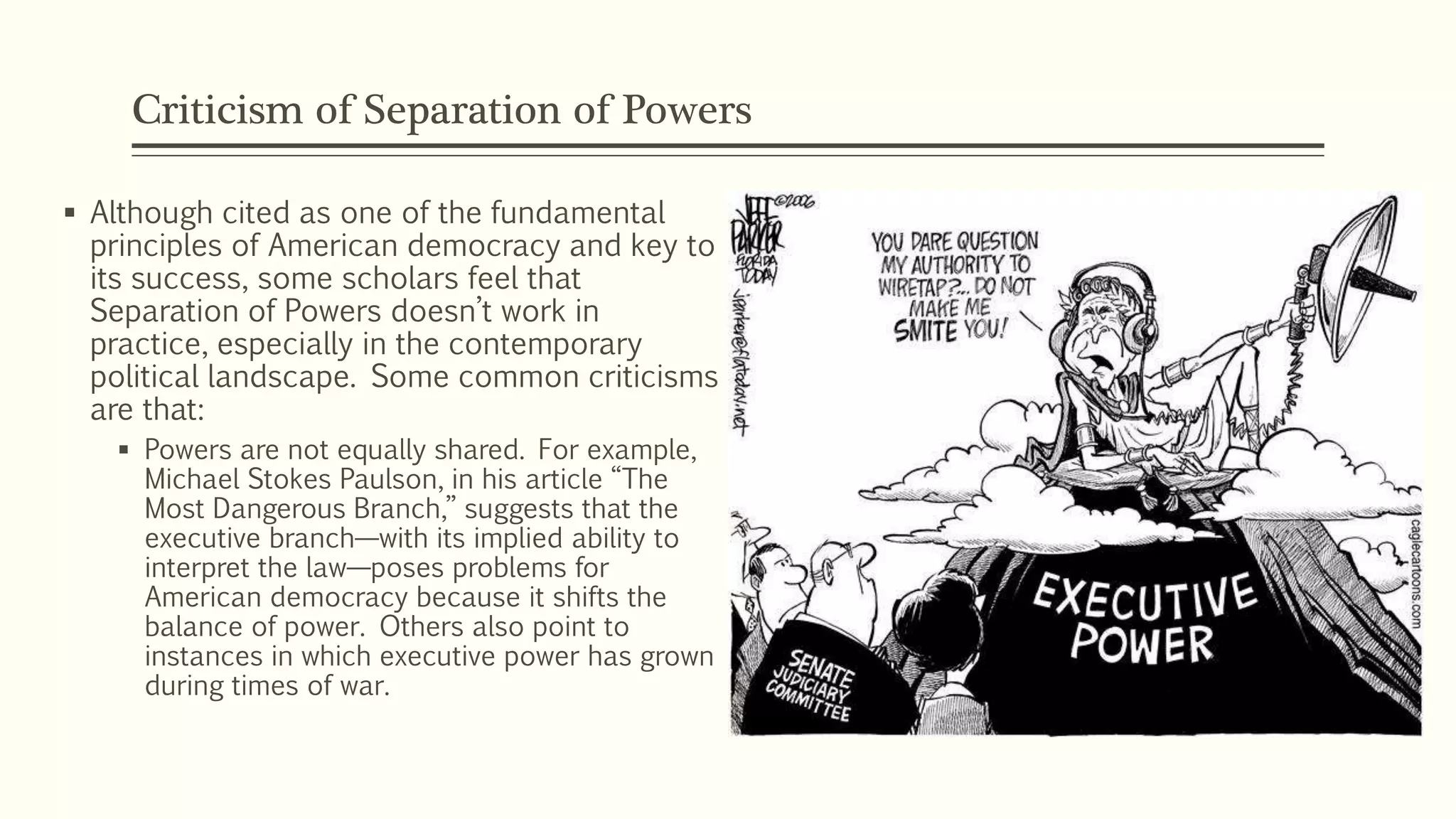 Separation of powers | PPTX
