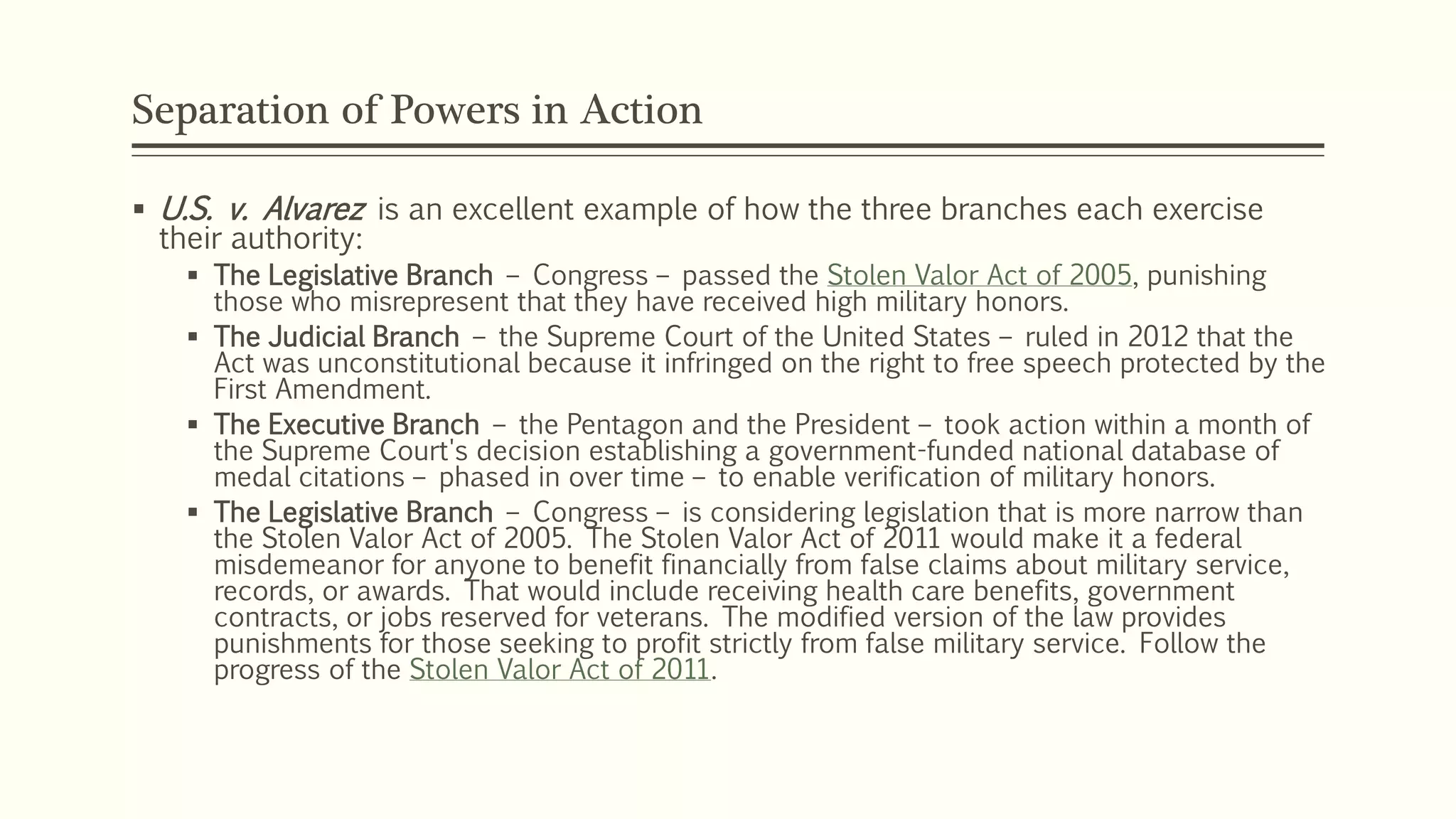 Separation of powers | PPTX