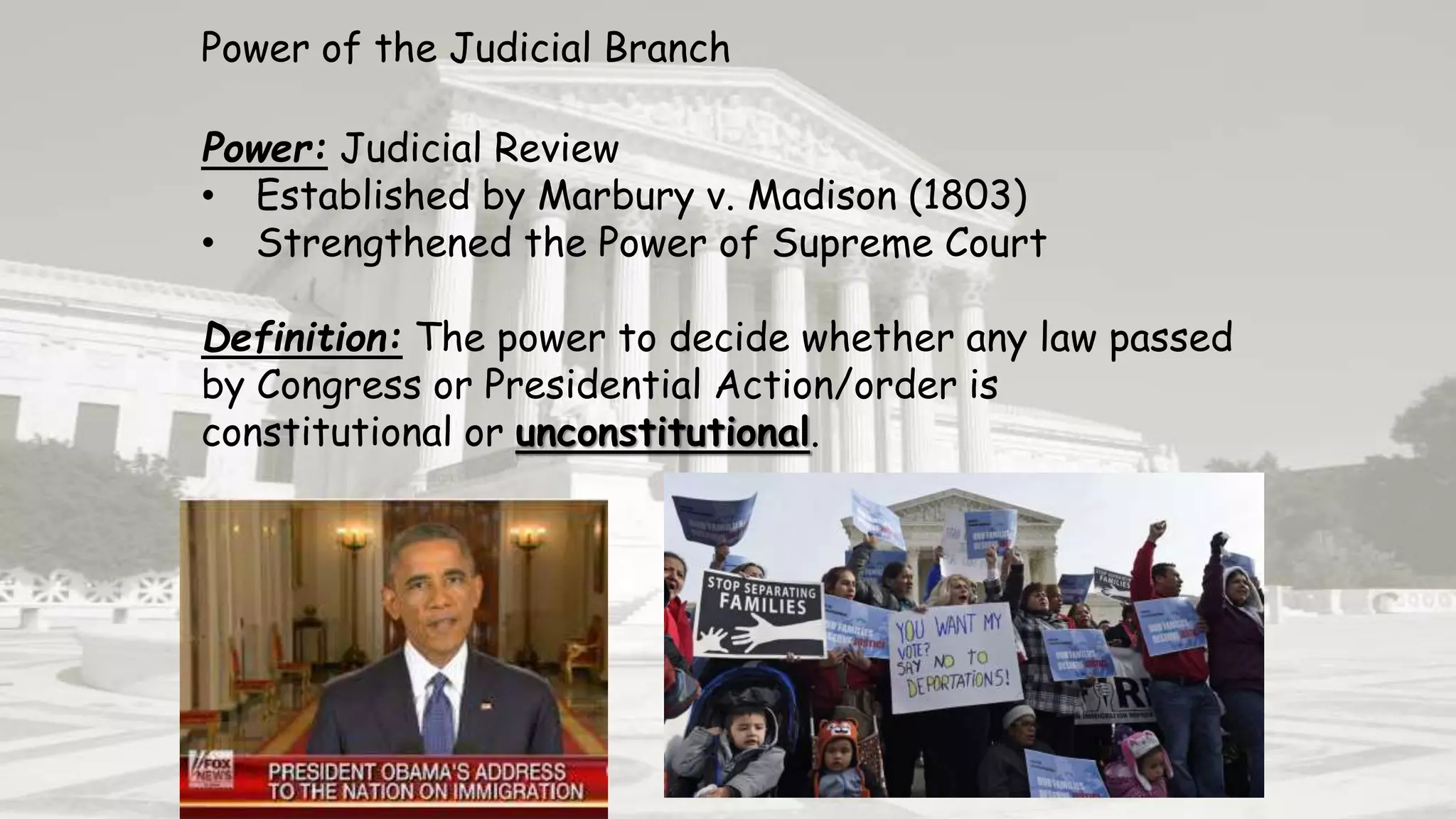 Separation of powers_and_checks_and_balances judicial branch 2017 | PPT