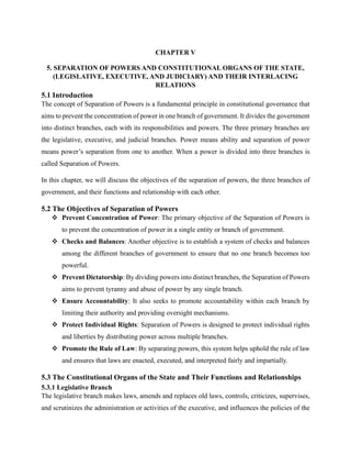 Separation of Powers and Constitutional Organs of the State.pdf