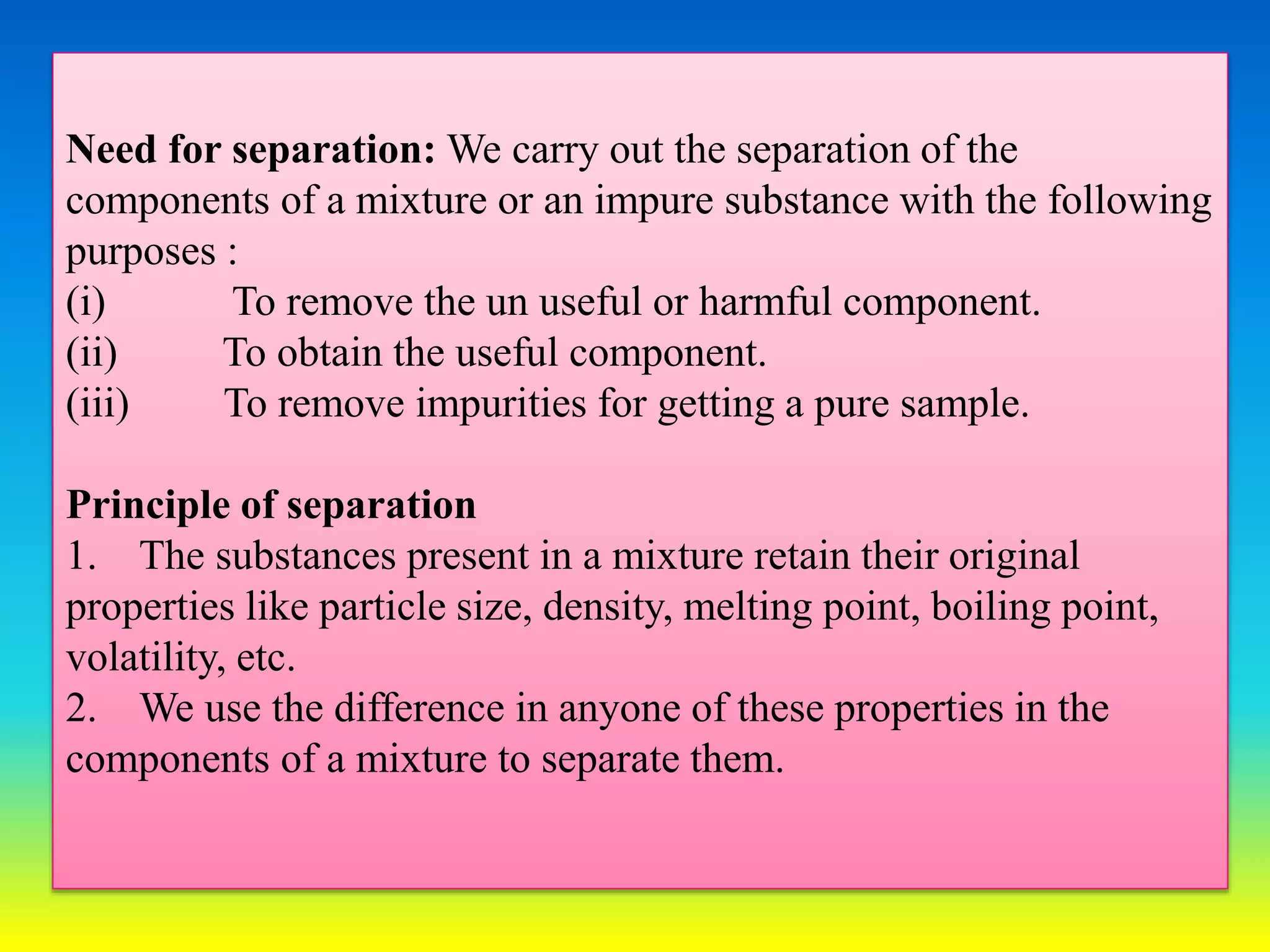 SEPARATION OF SUBSTANCE -SCIENCE (NCERT) CLASS-VI | PPTX