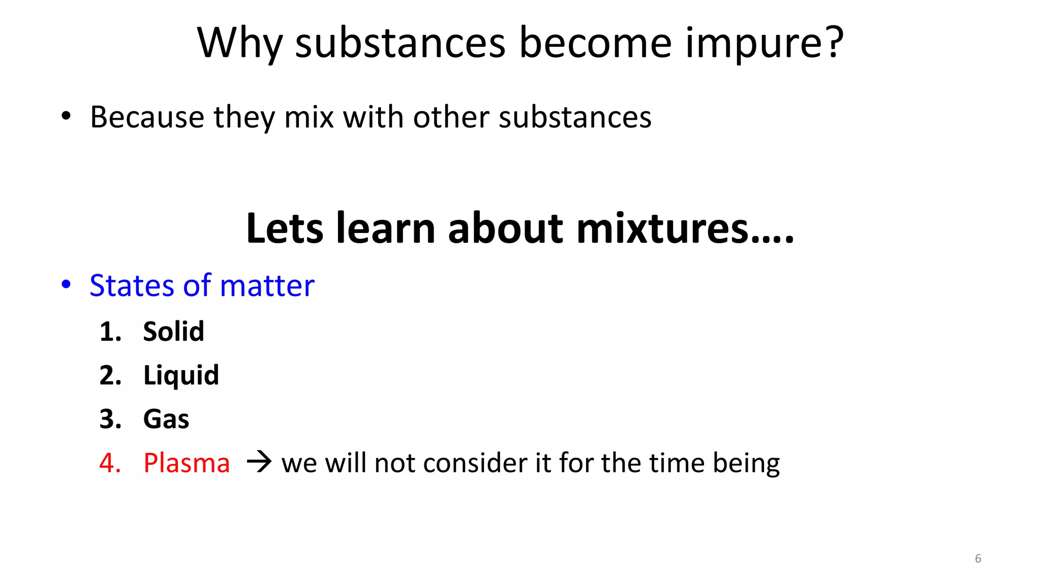Separation of substances: For class 6 | PDF