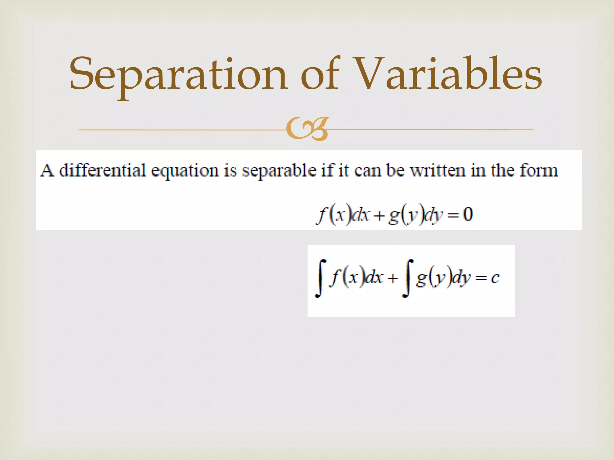 Separation Of Variables Pptx Science