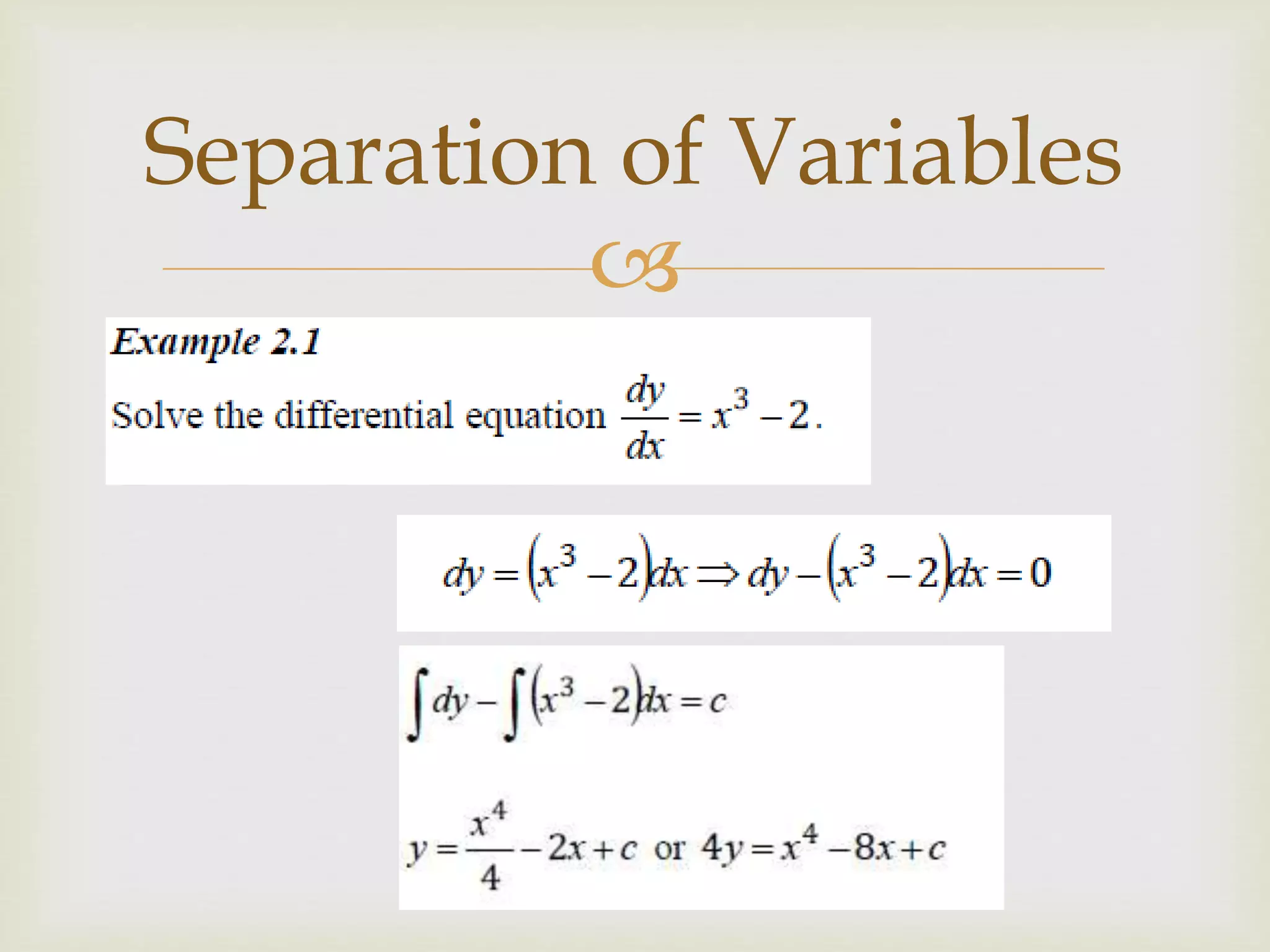 Separation of variables | PPTX | Science