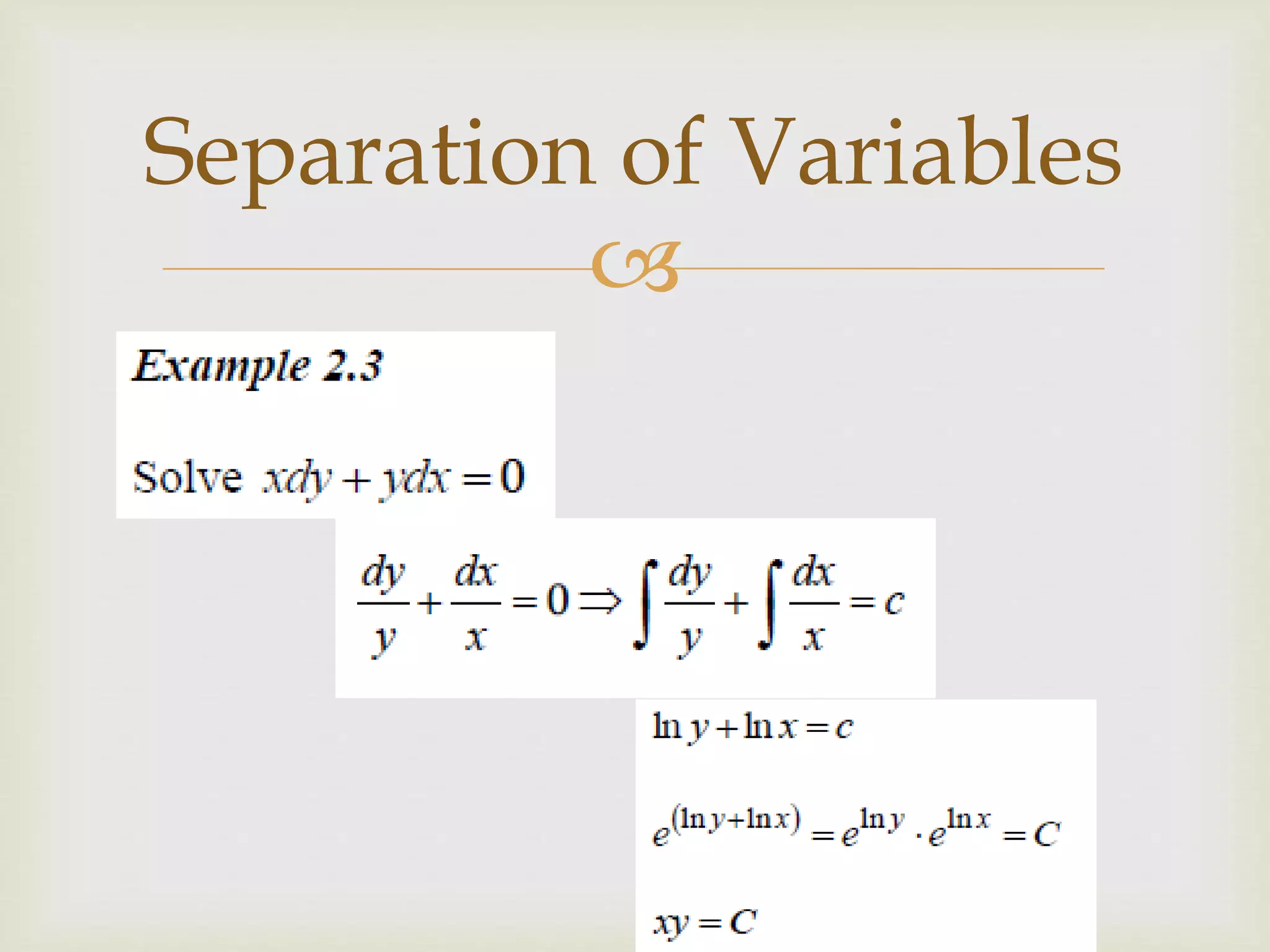 Separation of variables | PPTX
