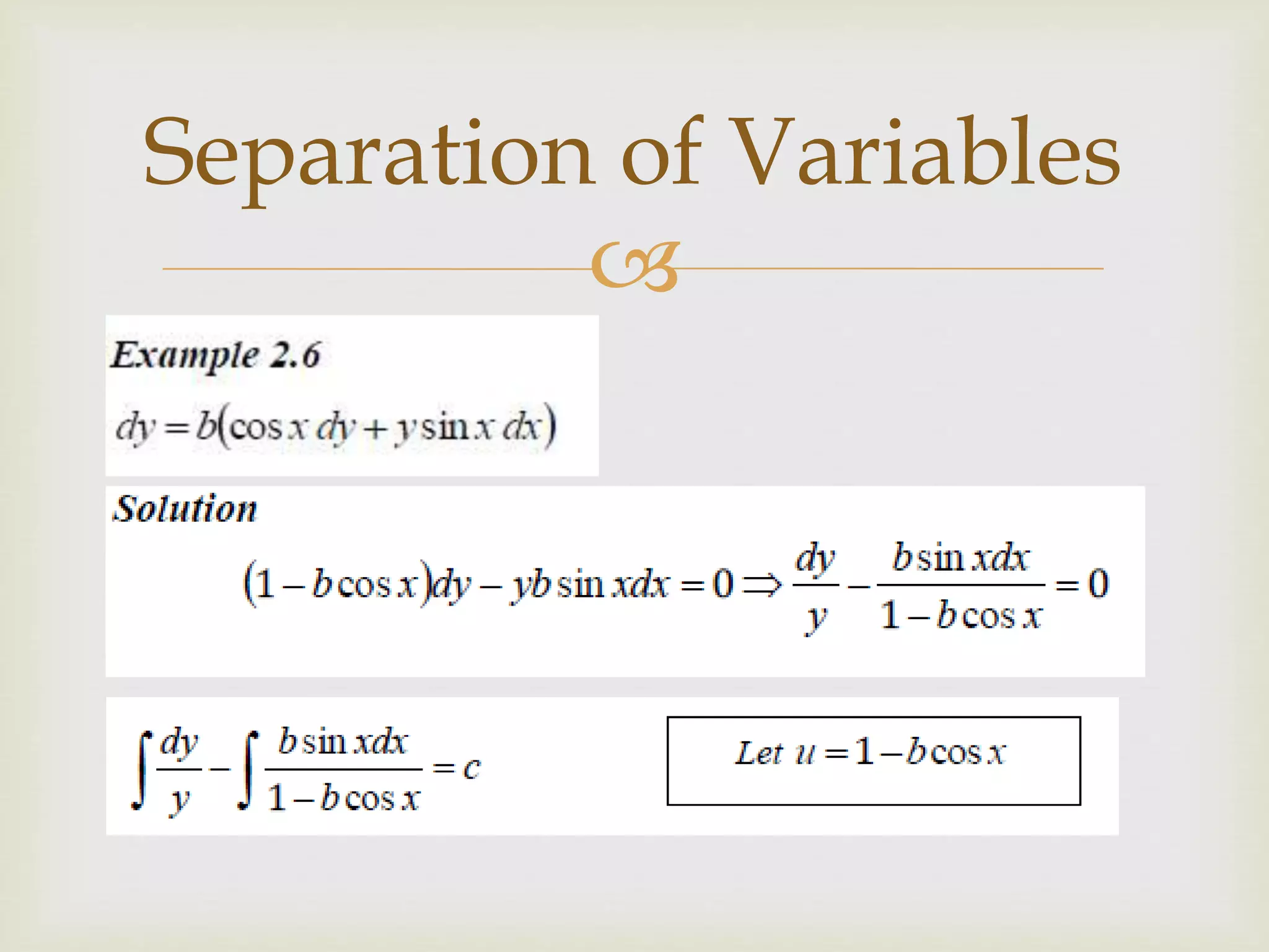 Separation of variables | PPTX | Science