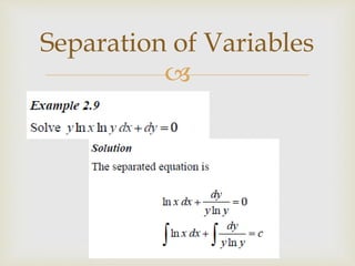 Separation of variables | PPTX