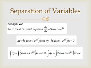 Separation of variables | PPT