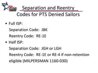 Separation pay or isp and navy reserve by psc adams | PPT