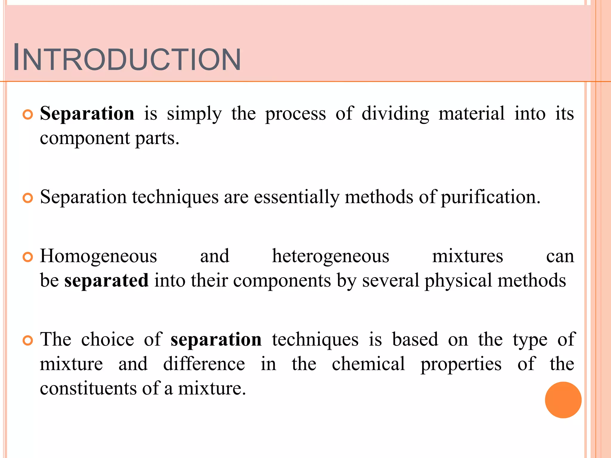 Separation process | PPTX