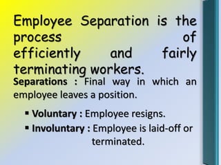 Separation & retention | PPTX