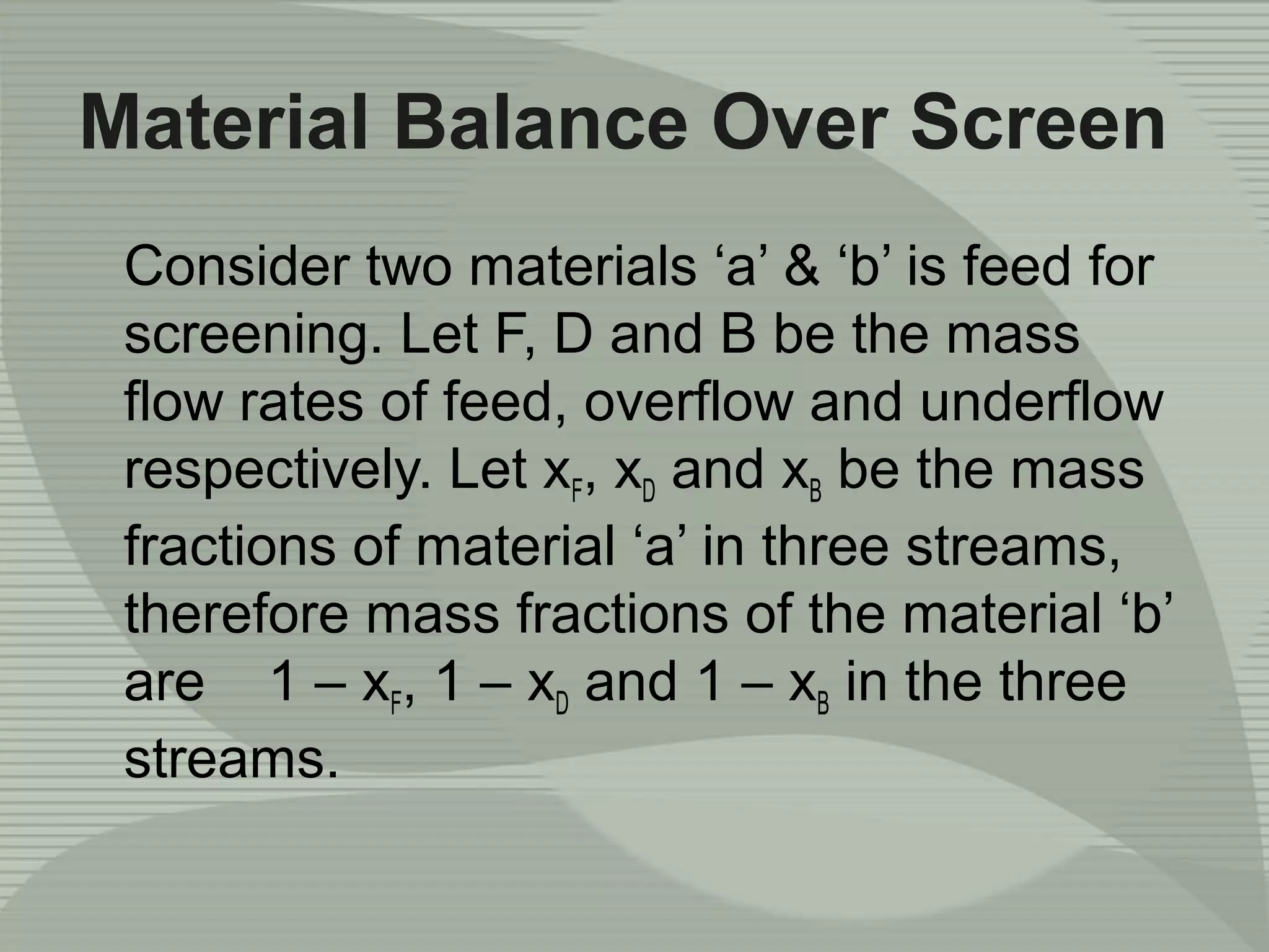 Separation, screening | PPT