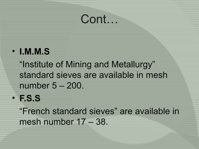 Separation, screening | PPT