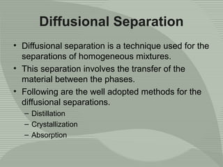 Separation, screening | PPT