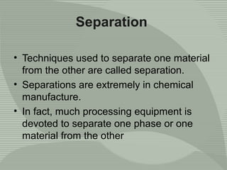 Separation, screening | PPT