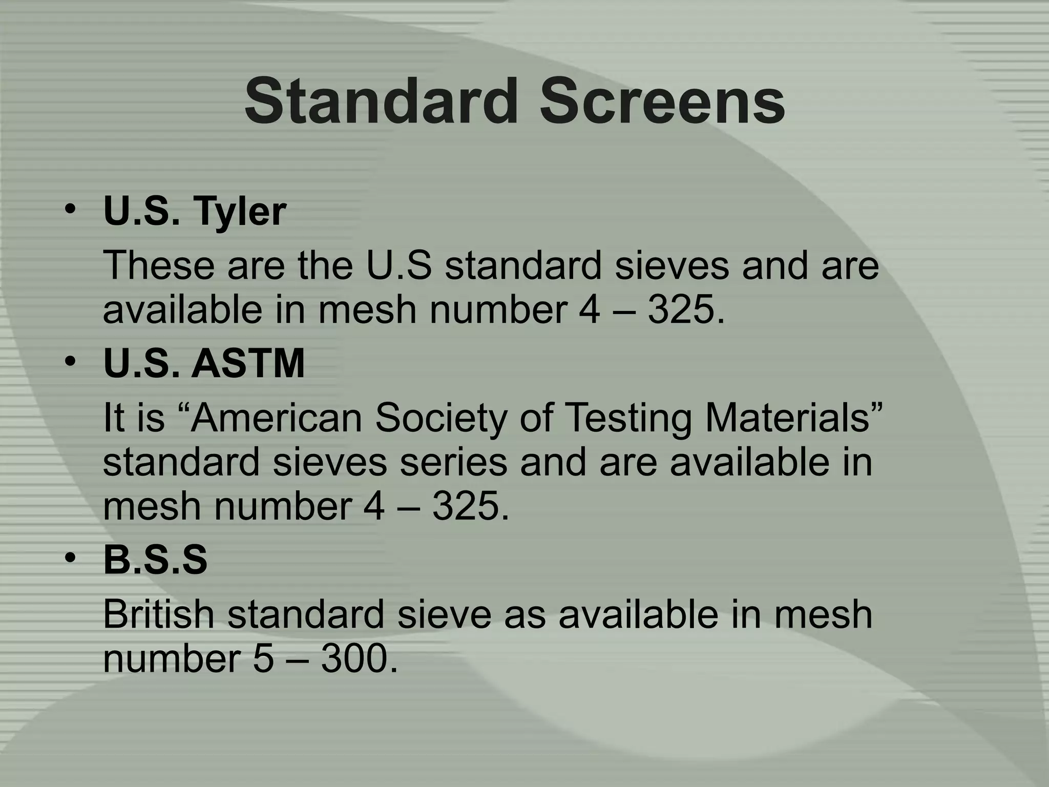 Separation, screening and classification | PPT